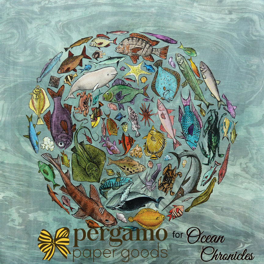 Ocean Conservation Art - Mixed Media Ocean Art - Ocean Life Art Print ...