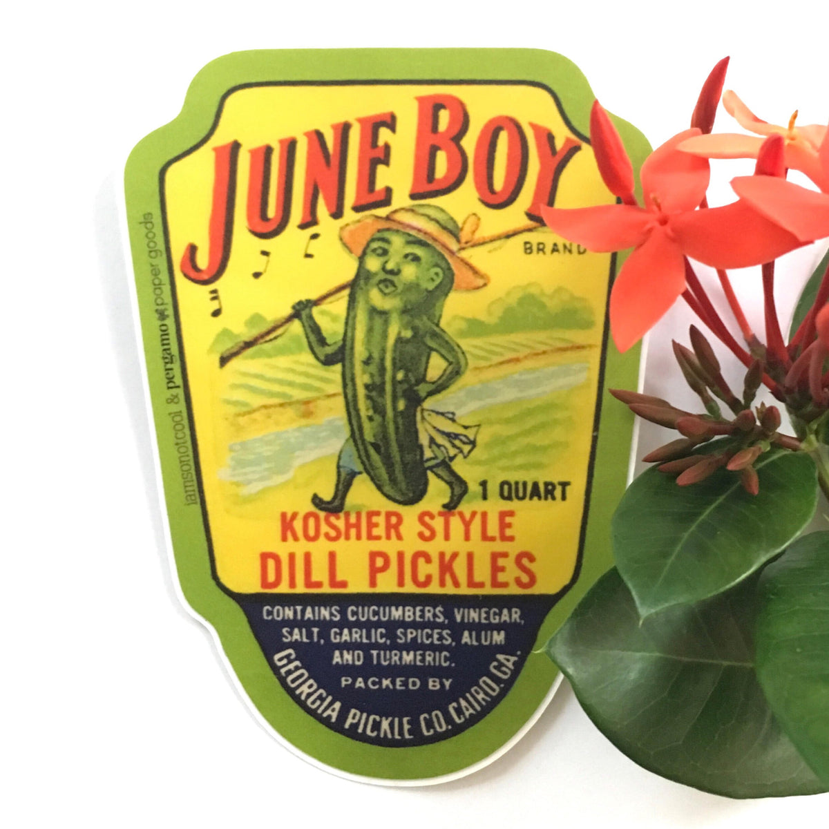 Pickle Label Sticker - Weird Vintage Stickers and Decals – Pergamo ...