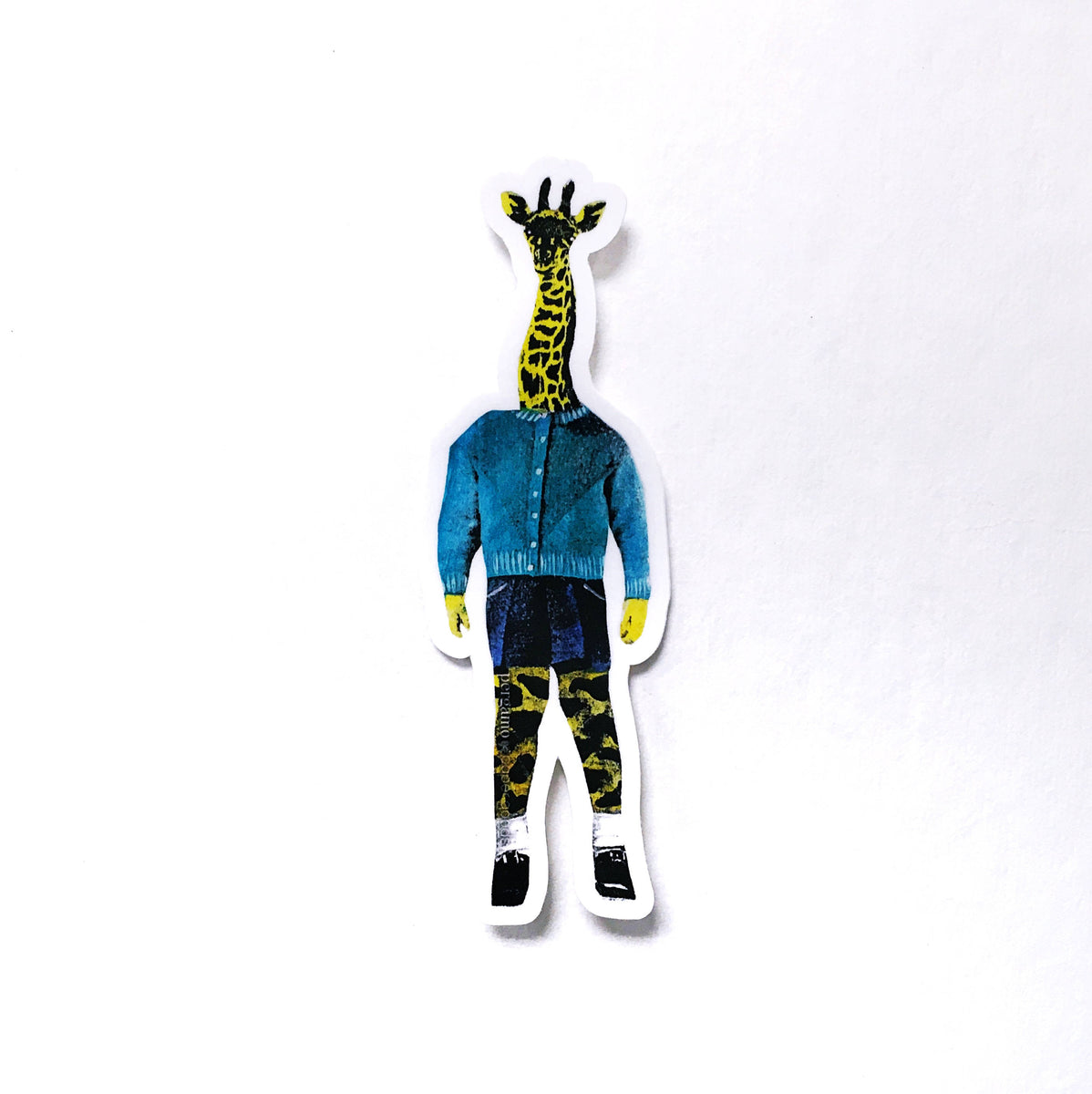 Retro Giraffe Sticker - Vinyl Stickers for Animal Lovers – Pergamo ...